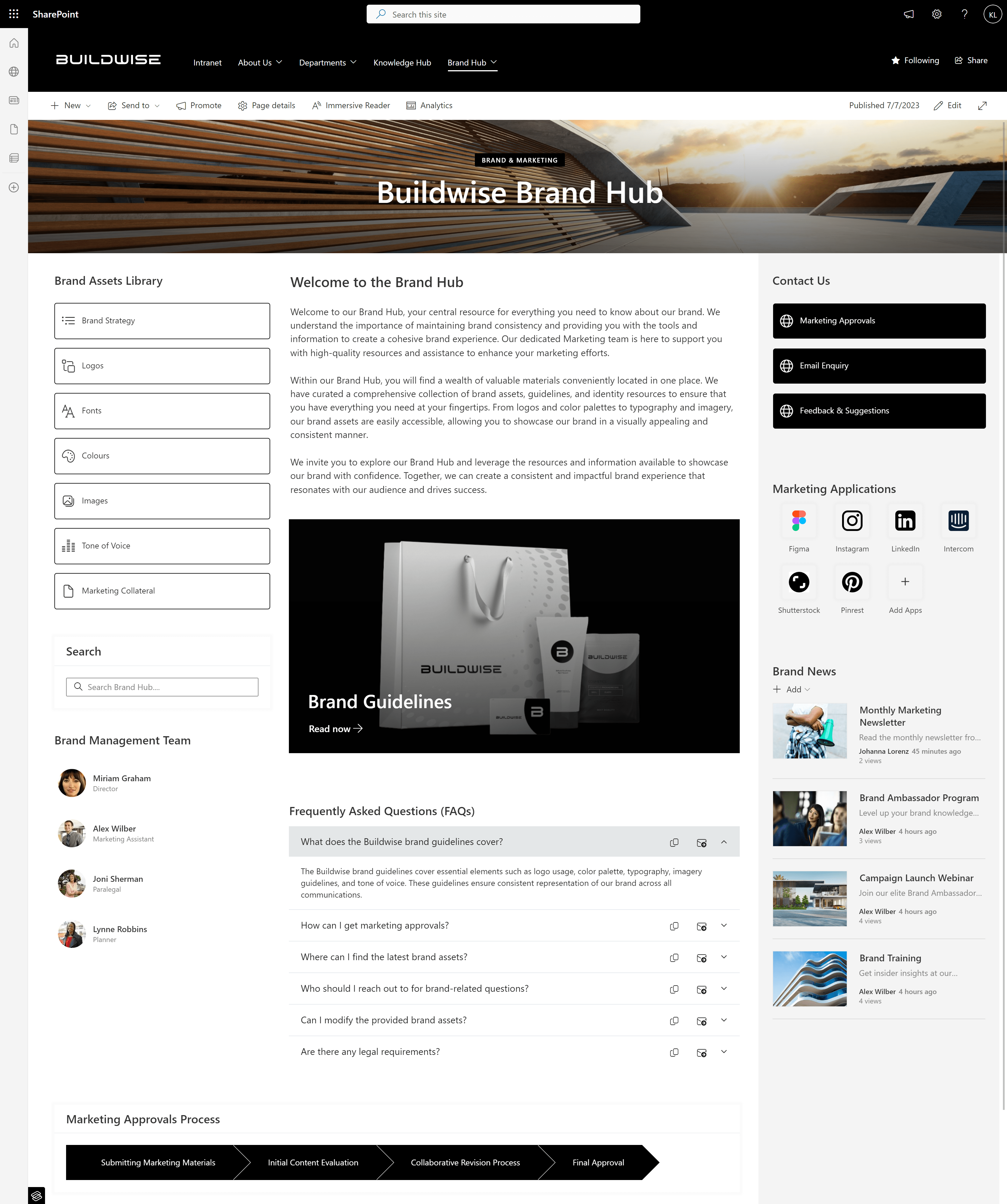 SharePoint Intranet Design Examples To Get You Inspired - Sope